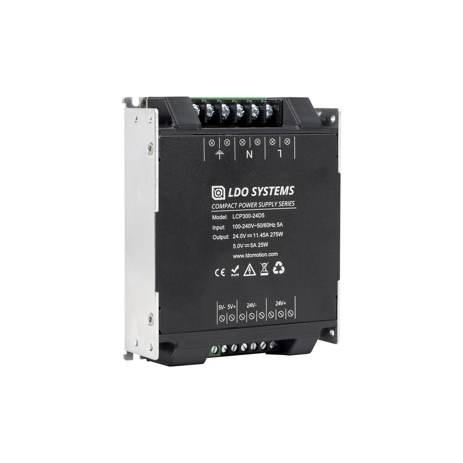 LDO LCP300-24D5 300W 24V and 5V Compact Power Supply (PSU)